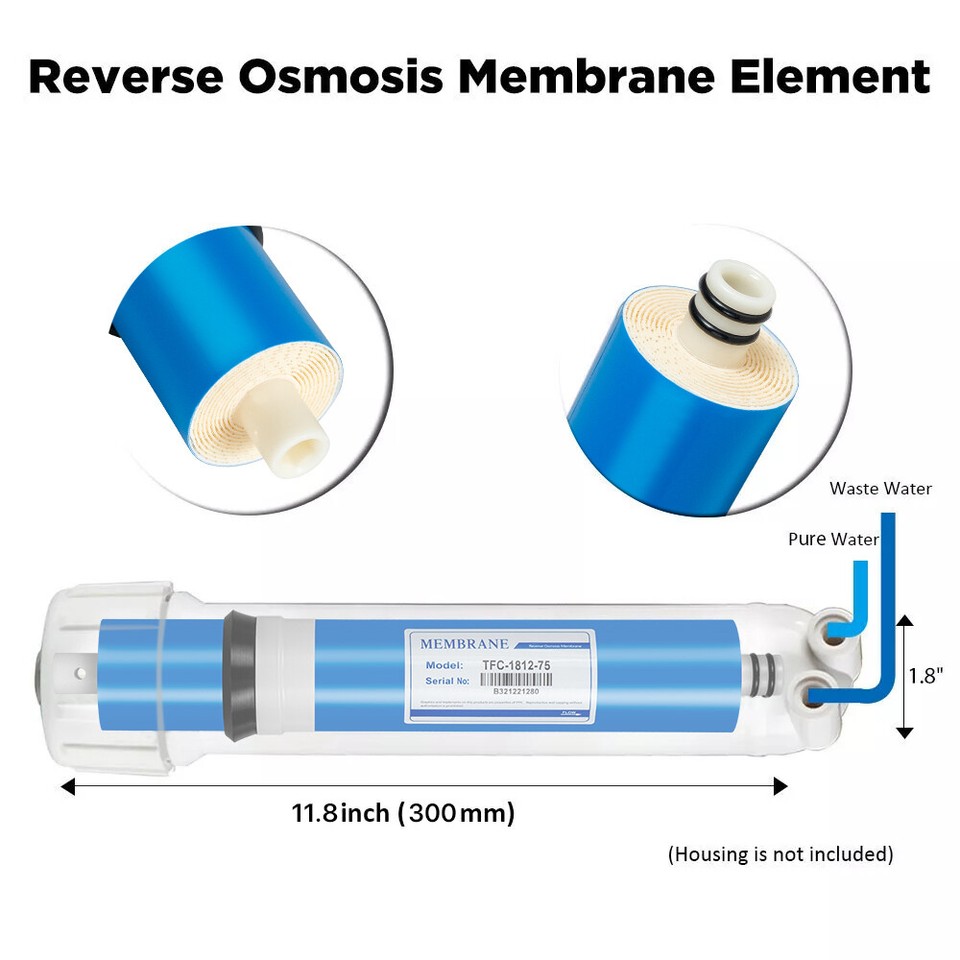 5 Stage Reverse Osmosis System Water Filter RO Membrane Replacement Set ...