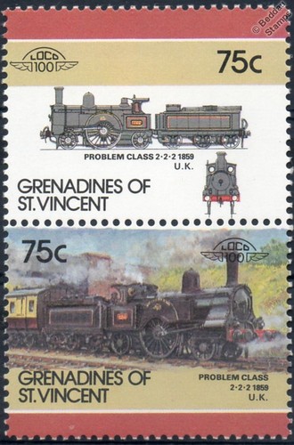 1859 LNWR Problem Class (London & North Western) Train Stamps / LOCO ...