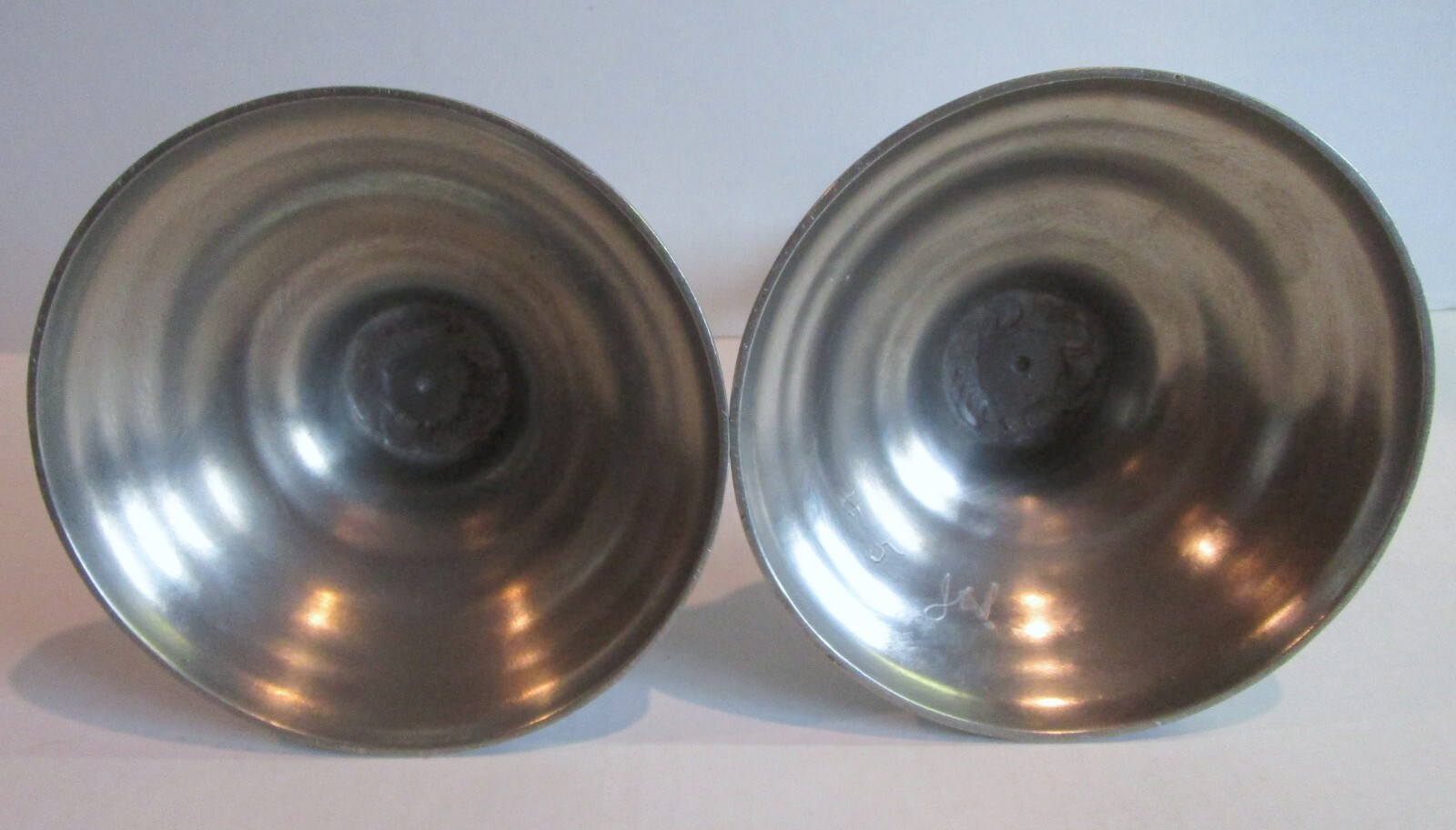 Vintage Colonial Country Pair Of Pewter Candlesticks Jay T. Stauffer ...