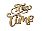 Wooden MDF "Tea Time" Shape Letters Word Wall Art Sticker Room Decor ...