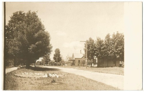 Morley Michigan MI (Mecosta County) 4th Street Town View RPPC Real ...