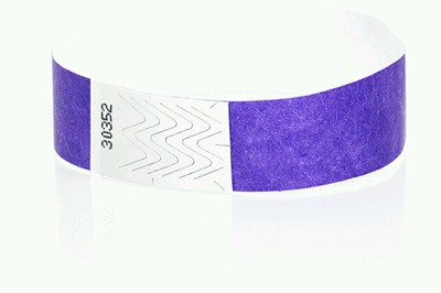 1000 3/4" PURPLE TYVEK WRISTBANDS, PURPLE PAPER WRISTBANDS, EVENT ...