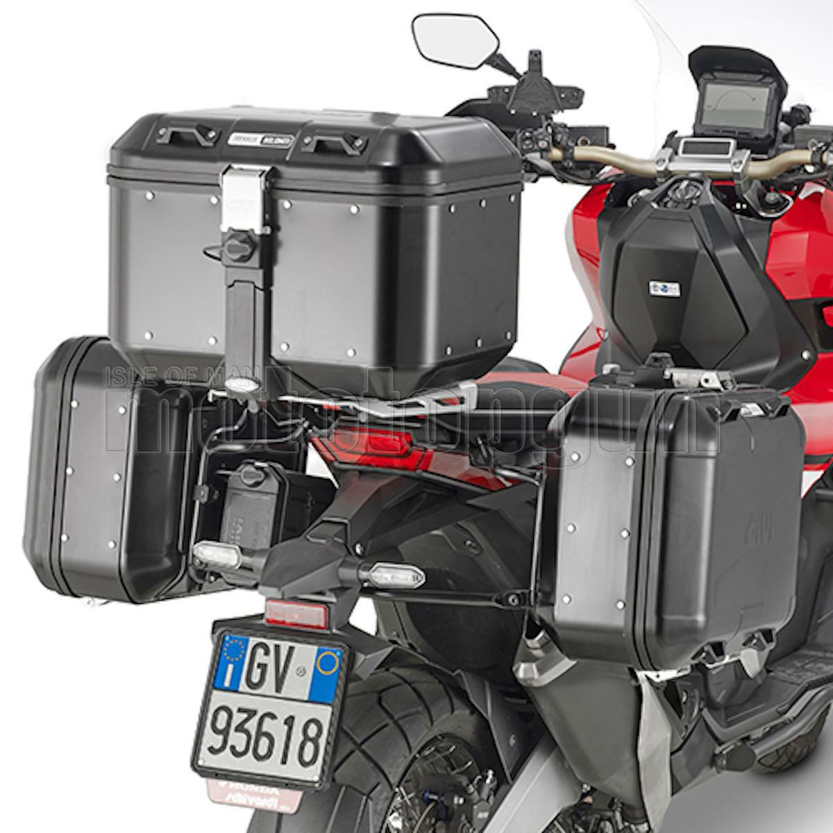 GIVI CASE TREKKER BLACK TRK52N + SIDE-CASES E22N HONDA XADV X-ADV 750 ...