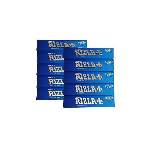 ORIGINAL 5 x RIZLA BLUE KING SIZE SLIM CIGARETTE SMOKING ROLLING PAPERS ...