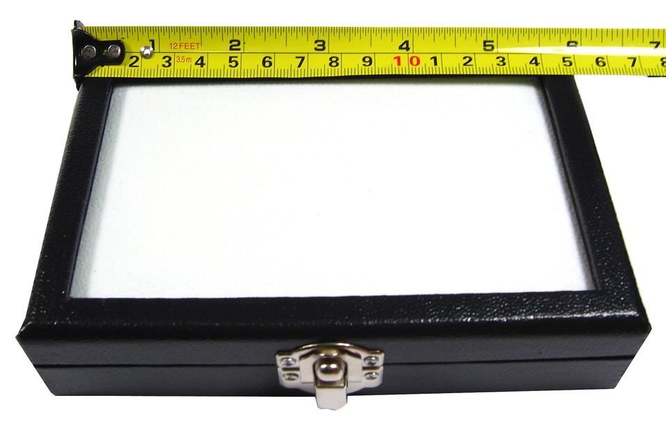 HIGH GRADE TOP GLASS DISPLAY BOX 10x15 CM SHOW CASE JEWELRY GEMS STONE ...