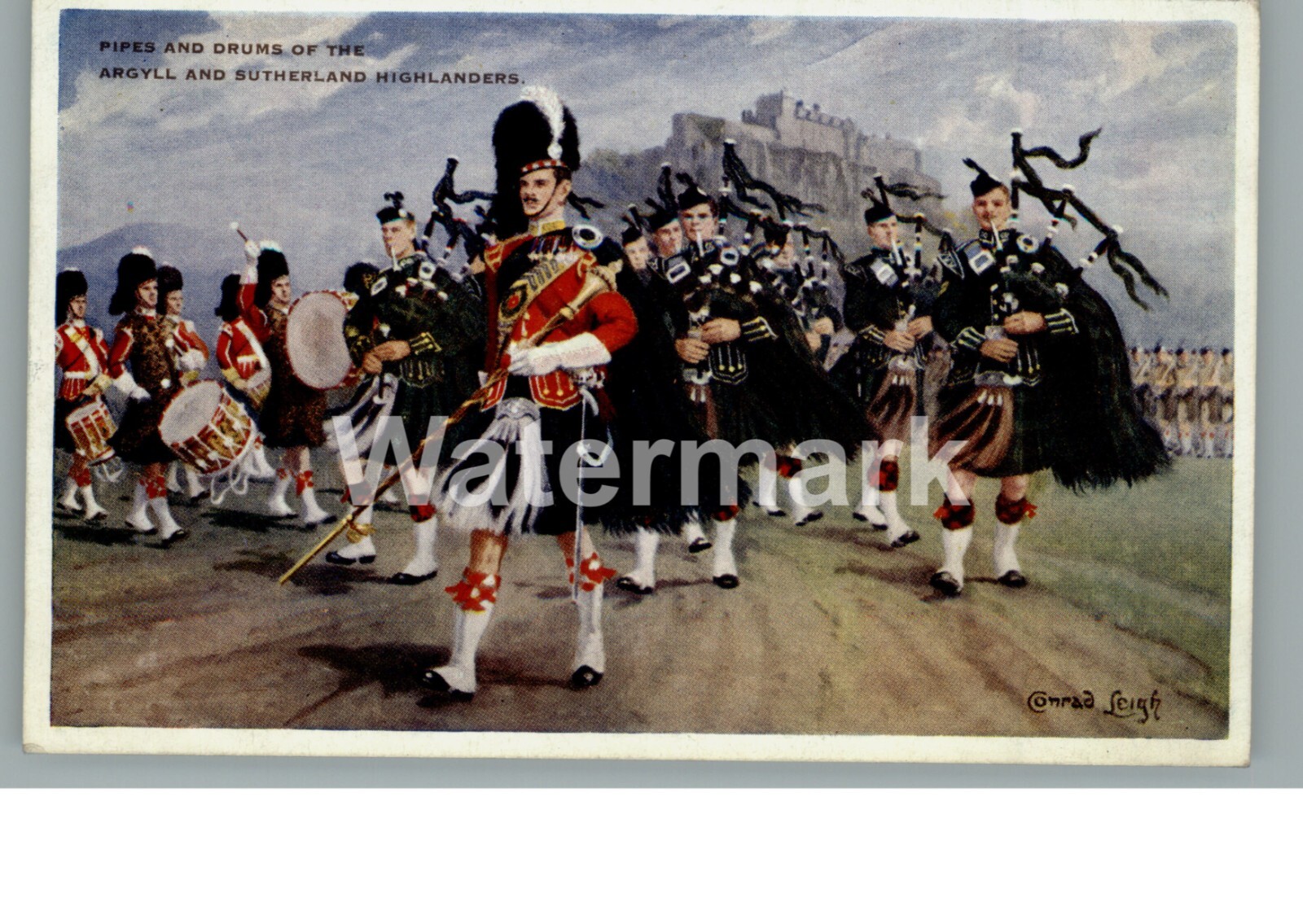 1382. Argyll & Sutherland Highlanders. Pipes & Drums. Conrad Leigh | eBay