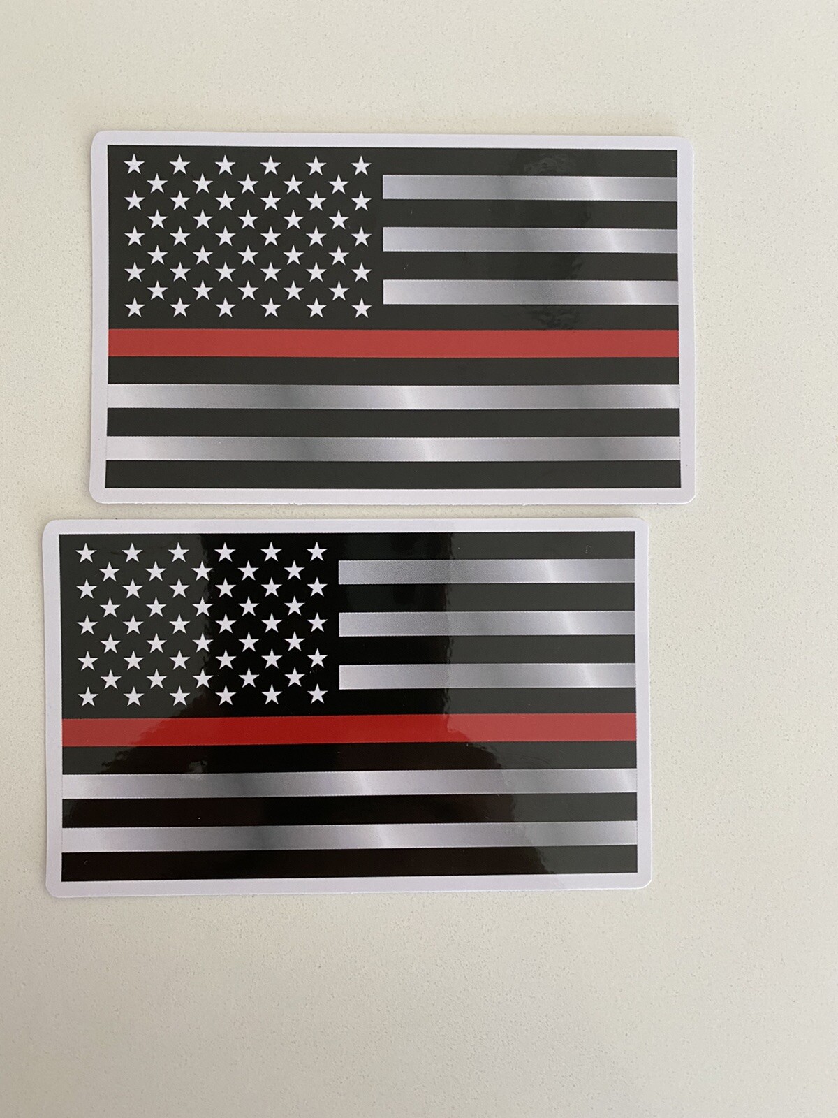 American Flag Thin Red Line USA Flag FIREFIGHTER STICKER FIRE DEPT ...