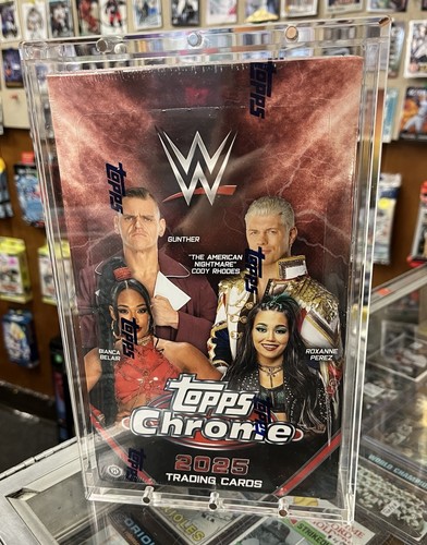 Acrylic Display Case Magnetic Lid Stackable FITS 2025 Topps Chrome WWE ...