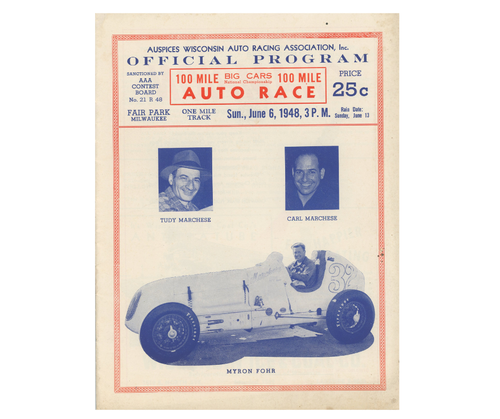 1948 Wisconsin Big Car Auto Race Program! Rare Milwaukee WI Stock ...