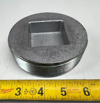 4" Close-Up Plug Recessed Head Explosion Proof Malleable Iron ...