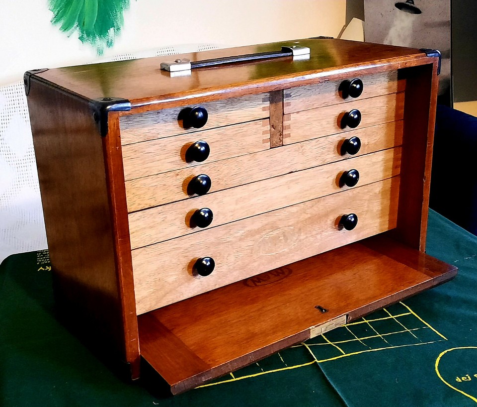 Moore and Wright Engineers Tool Box Vintage Craft Cabinet Engineers ...