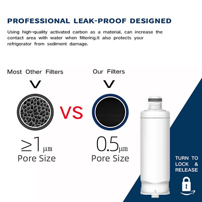 1-4 Fridge Filter for Samsung SRF7500BB, SRF7300SA, SRF7300BA ...