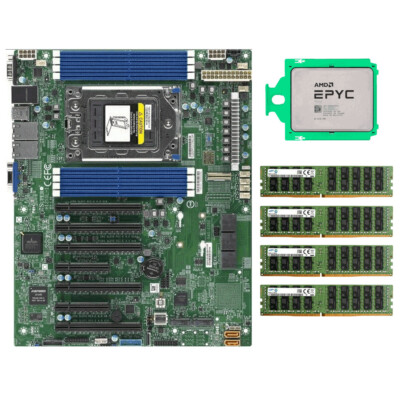 Supermicro H12SSL-i Motherboard + AMD EPYC 7402 +4*32GB 2133P DDR4 ECC ...