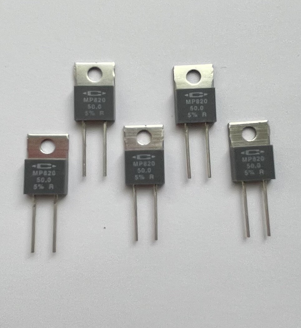 5x CADDOCK MP820-50.0-5% TO-220 RES 50 OHM RESISTOR New Lot Quantity-5 ...