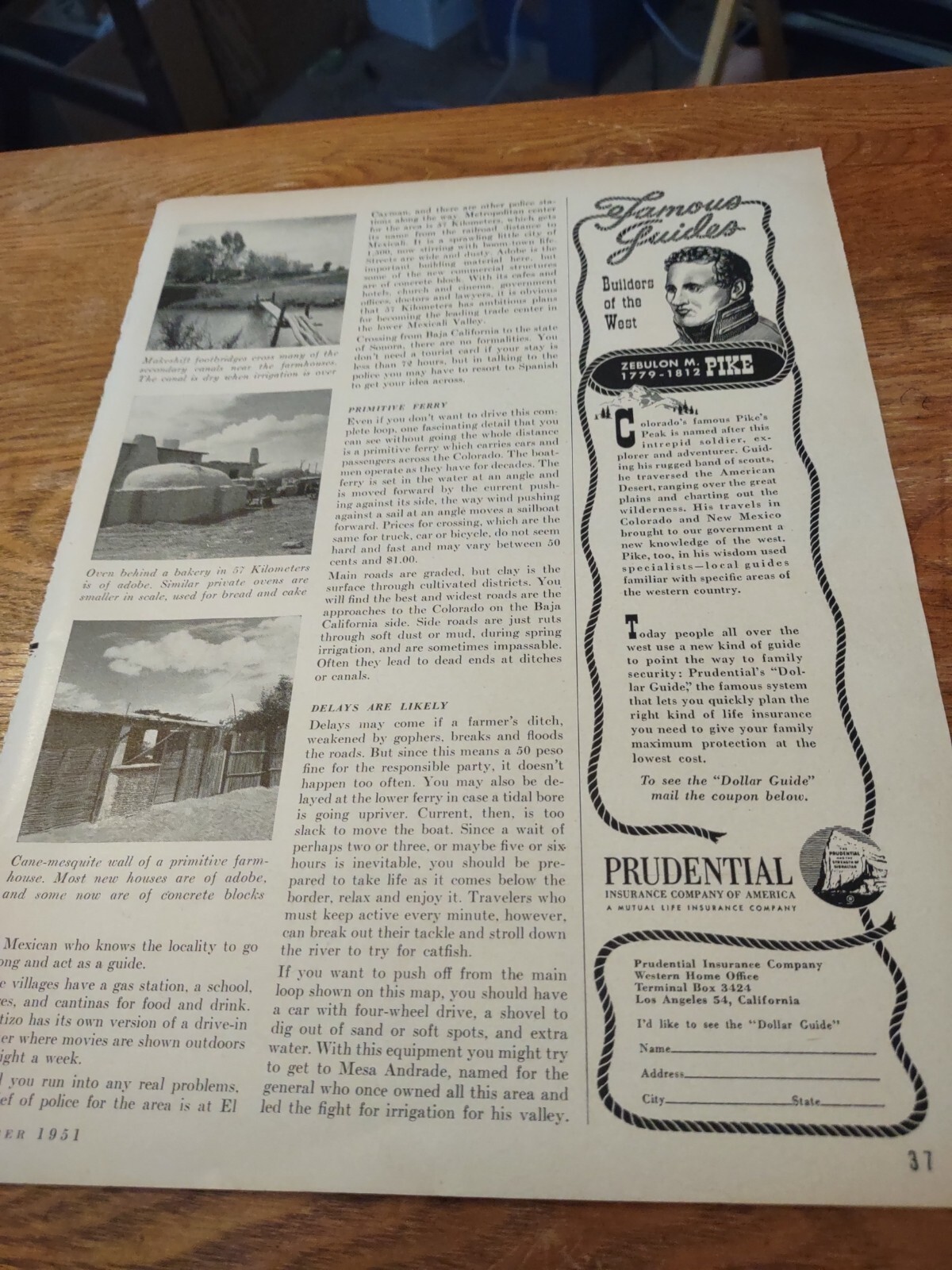 1951 Prudential Famous Guides Zebulun N Pike 1779-1812 Magazine Ad | eBay