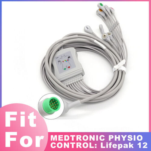 Suitable for Medtronic 12-Pin 10-Lead Ecg Ecg Cable Fit for Lifepak12 ...