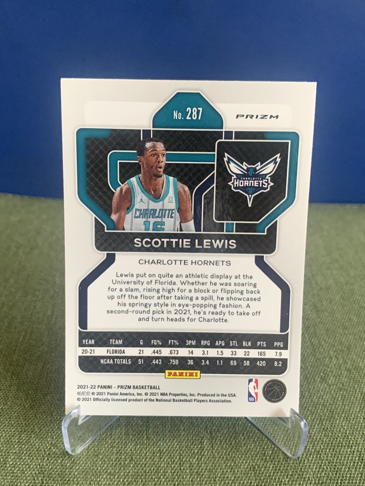 2021-22 Panini Prizm Scottie Lewis RC Silver Charlotte Hornets #287 ...