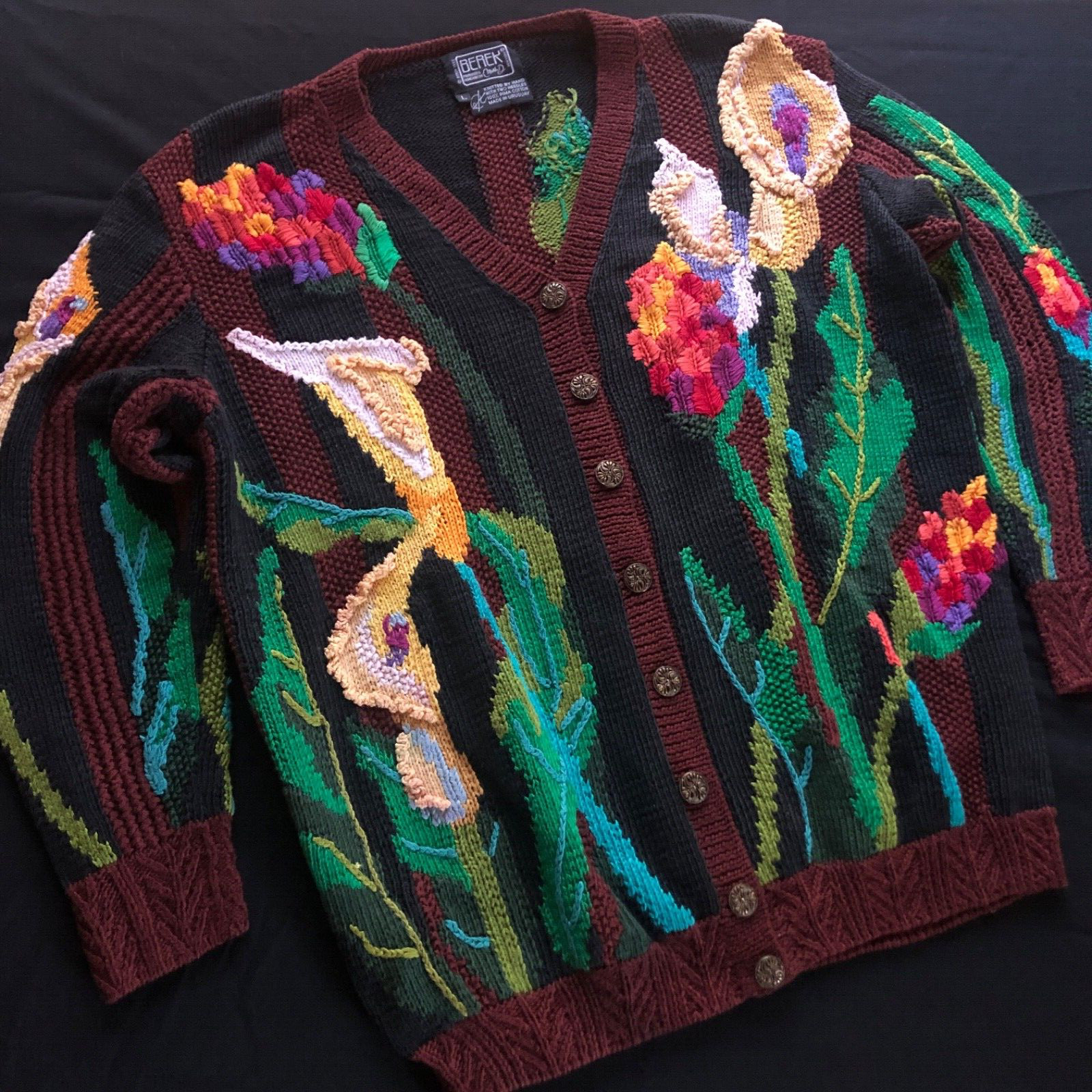 STUNNING VTG 90s BEREK KNIT SWEATER 100% PIMA COTTON … - Gem