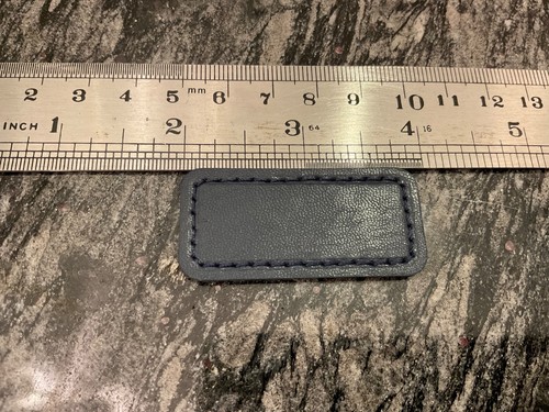 NEW Tumi 2” x 15/16” Leather Monogram Patch - DARK NAVY BLUE | eBay