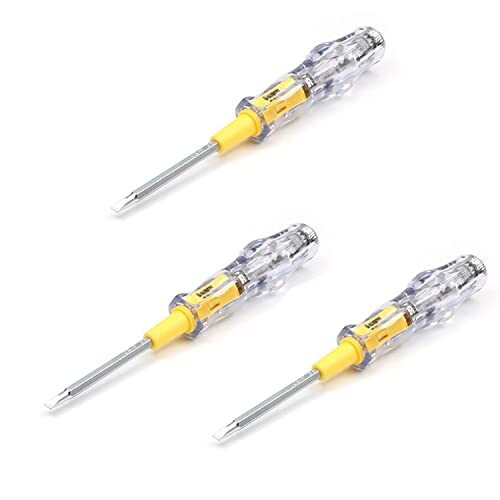 Fielect 3pcs Tester Screwdriver Circuit Tester Pen Electric Contact ...