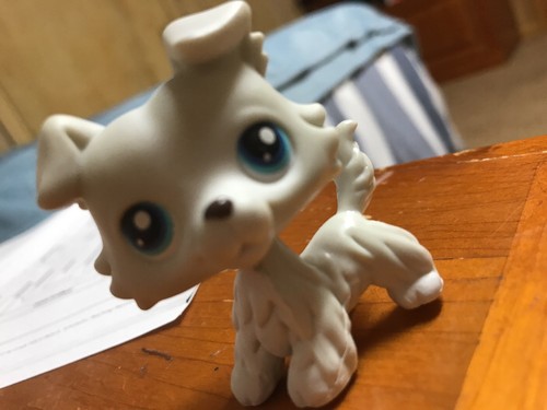 Grey White LPS Collection Littlest Pet Shop #363 Deep Brown Collie Dog ...