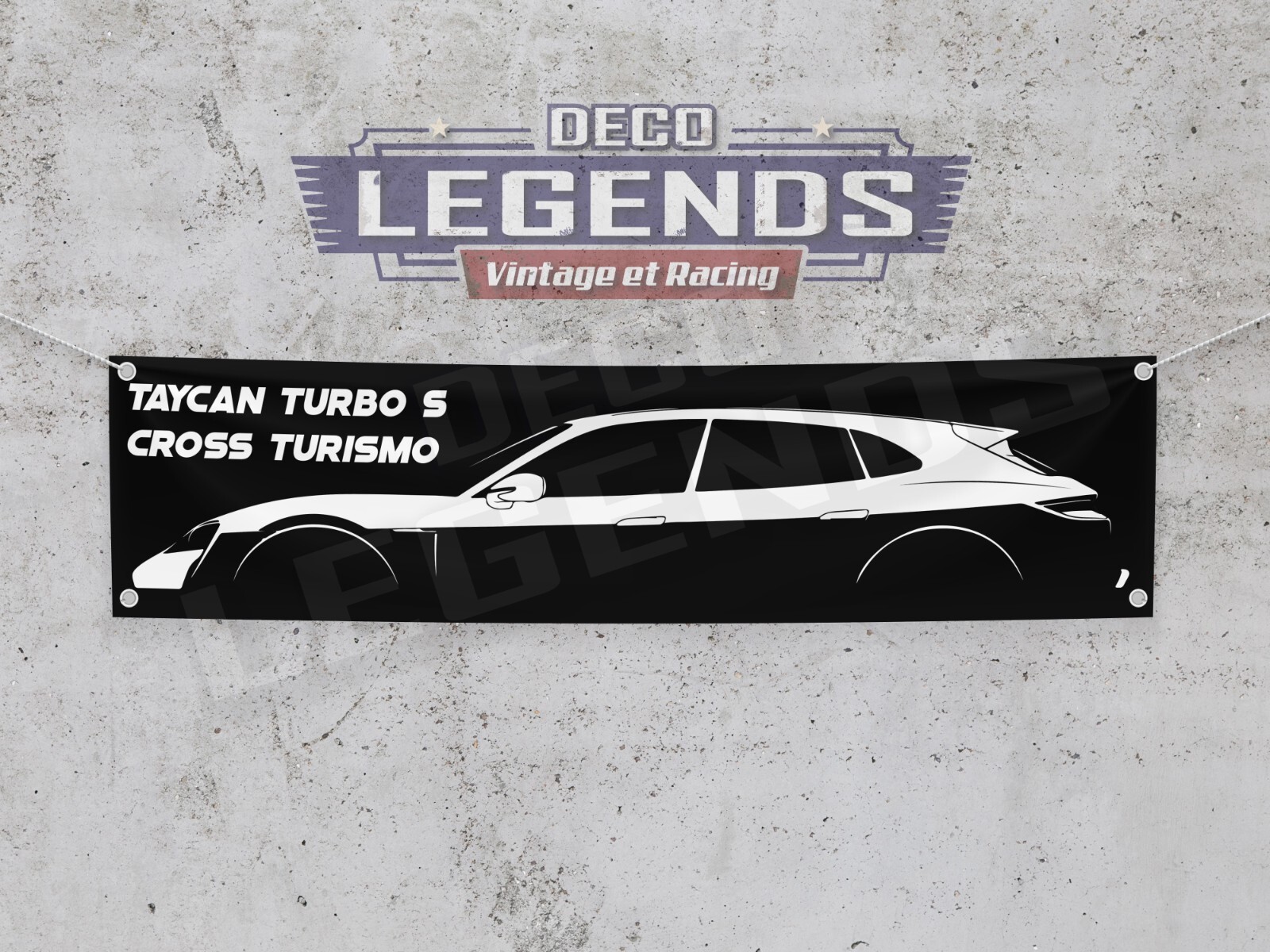 Banderole porsche Taycan Turbo S Cross Turismo / Bannière Affiche ...