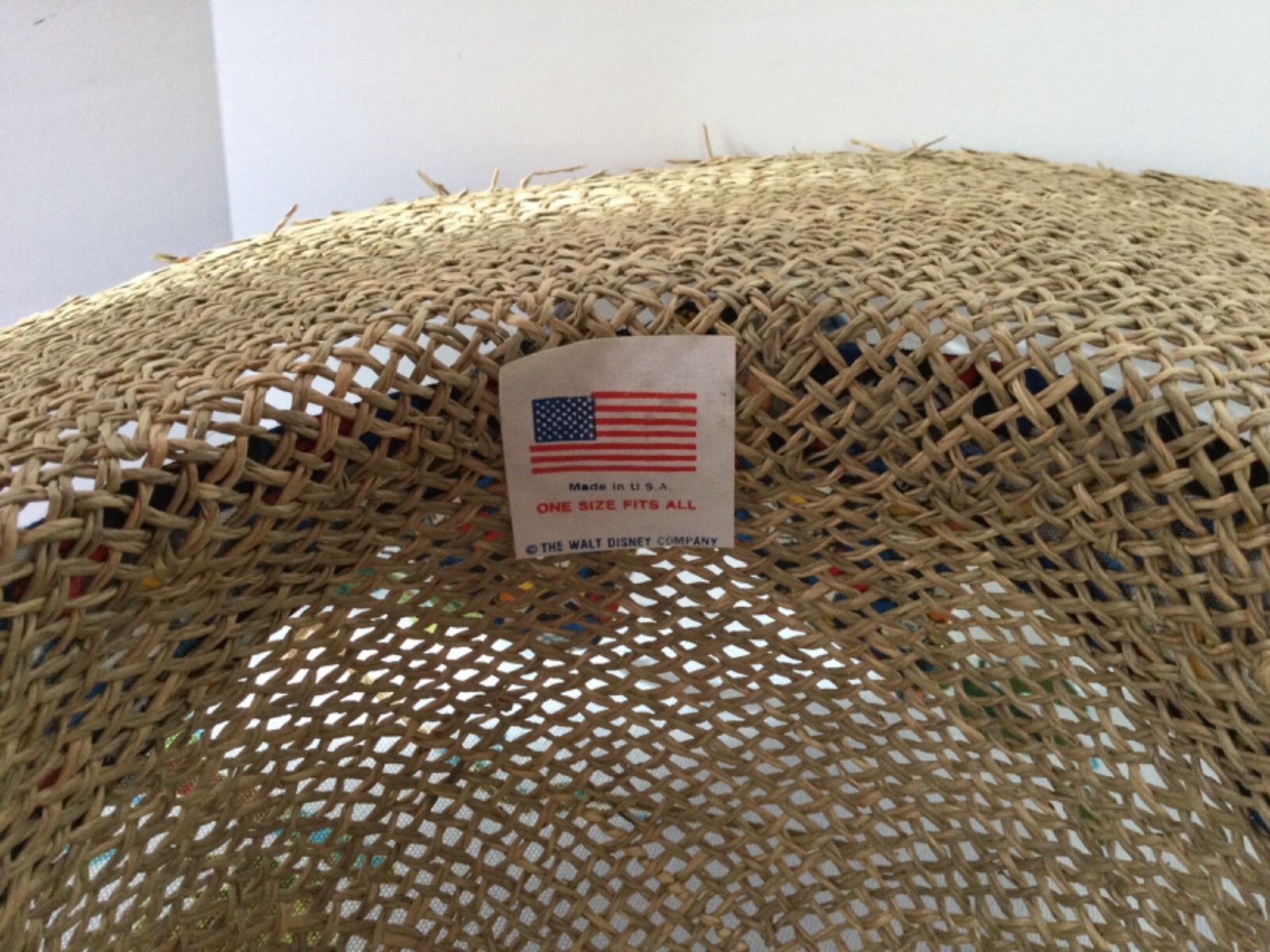 Vintage Donald Duck Walt Disney Straw Golf Beach Sun Wide Brim Hat USA ...