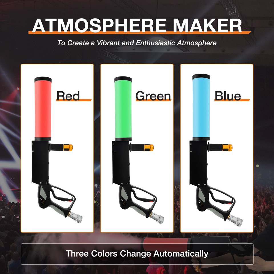 CO2 Gun LED Confetti Cannon Machine CO2 Jet Stage Event For Party DJ ...