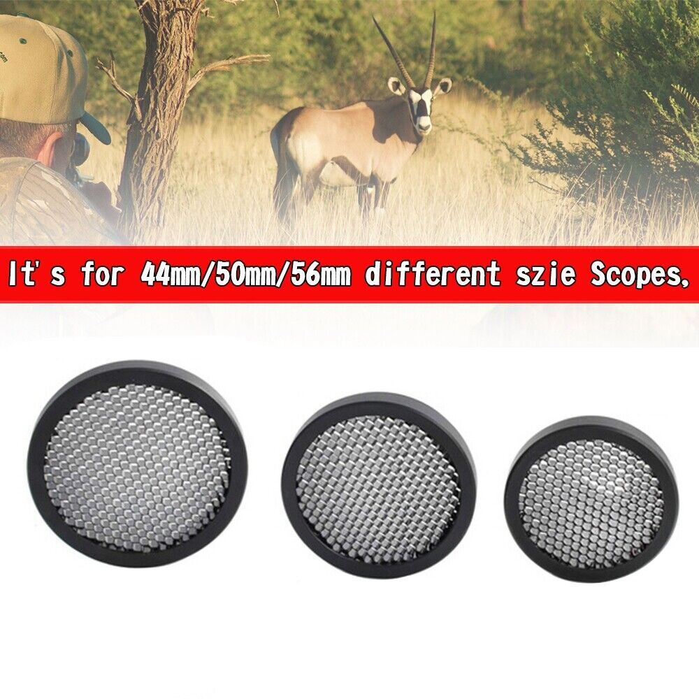 Rifle Scope Sunshade Protective Caps Honeycomb Mesh Scope Protector 44 ...
