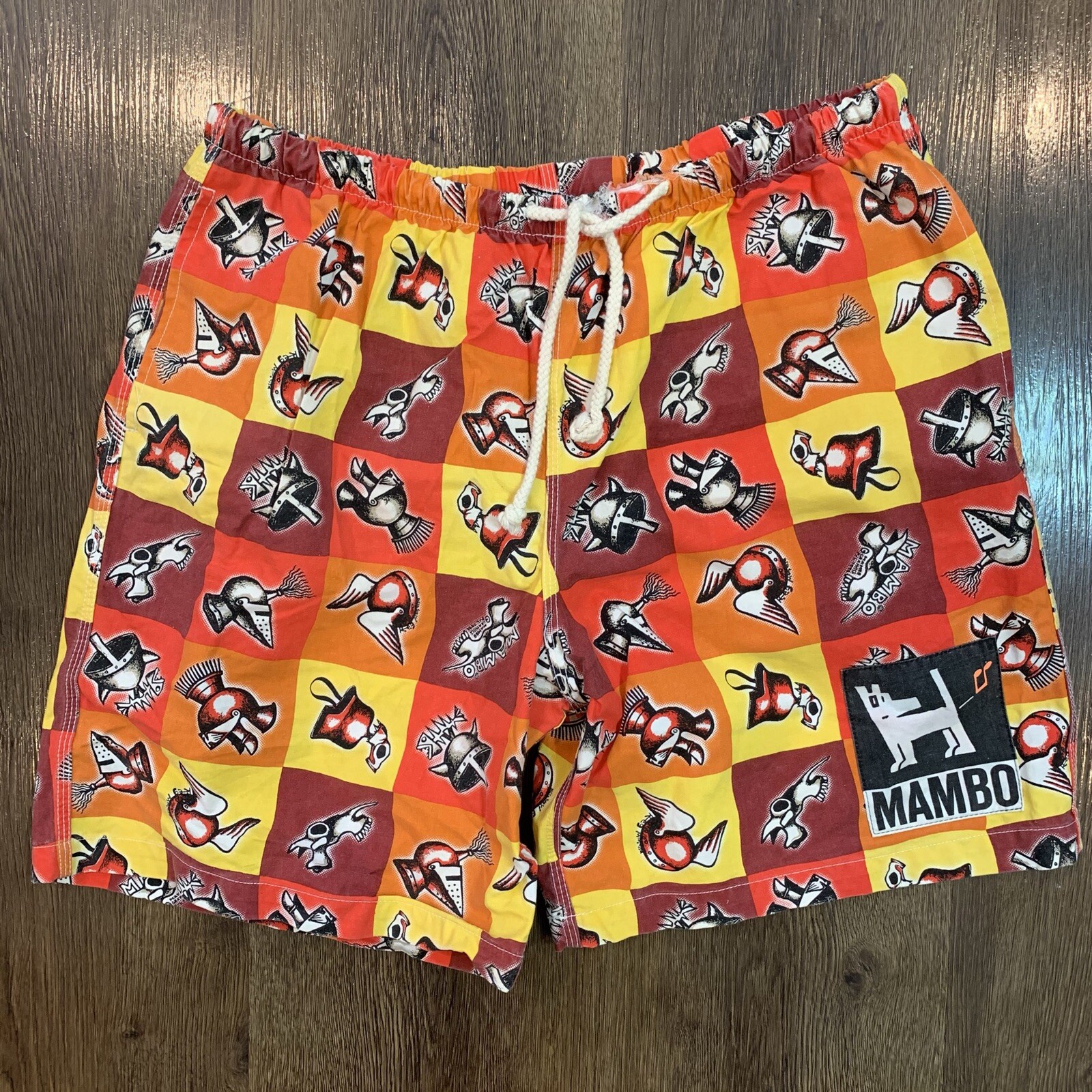 Vintage Mambo Loud Board Shorts XL Australia Checkere… - Gem
