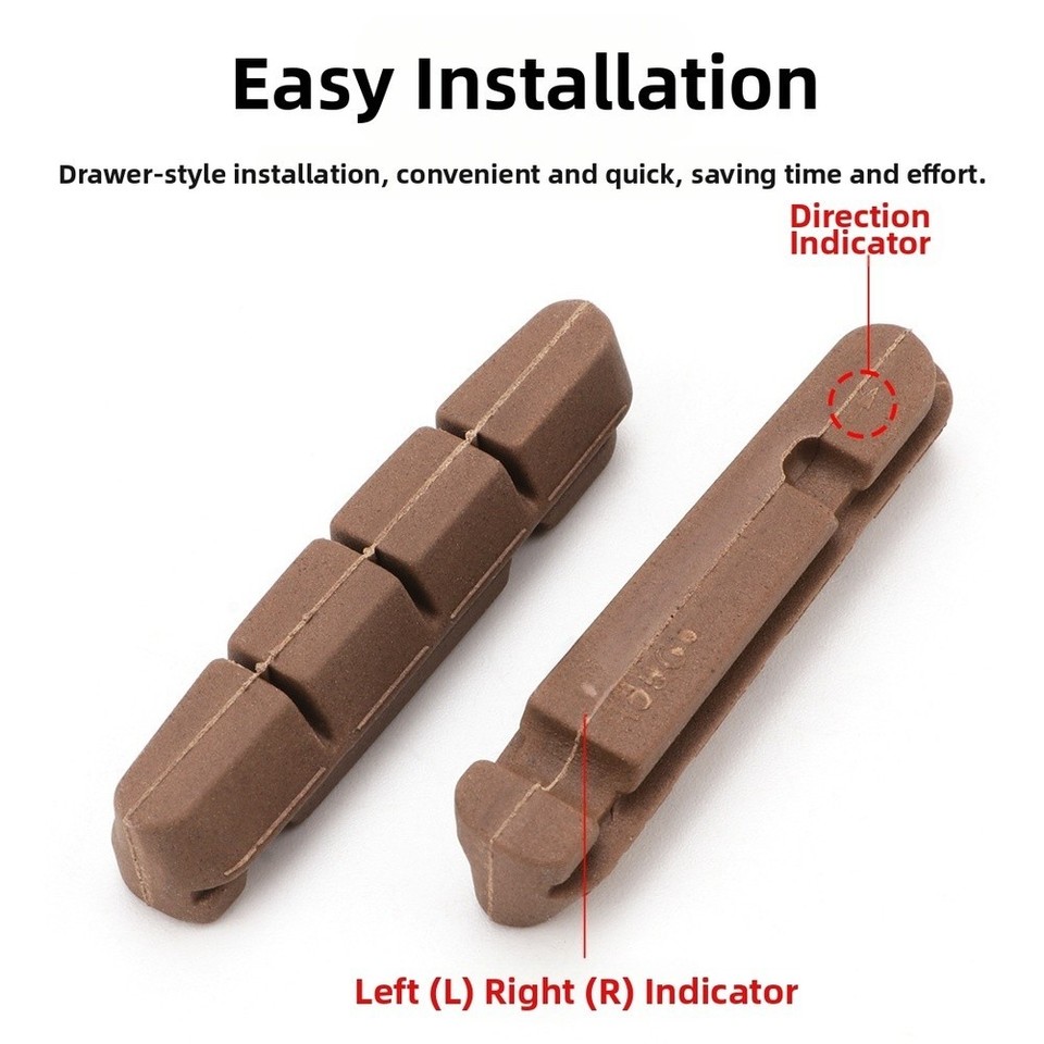 Road Bike Brake Pads Carbon Fiber for Rim Brake V Brake C Brake With ...