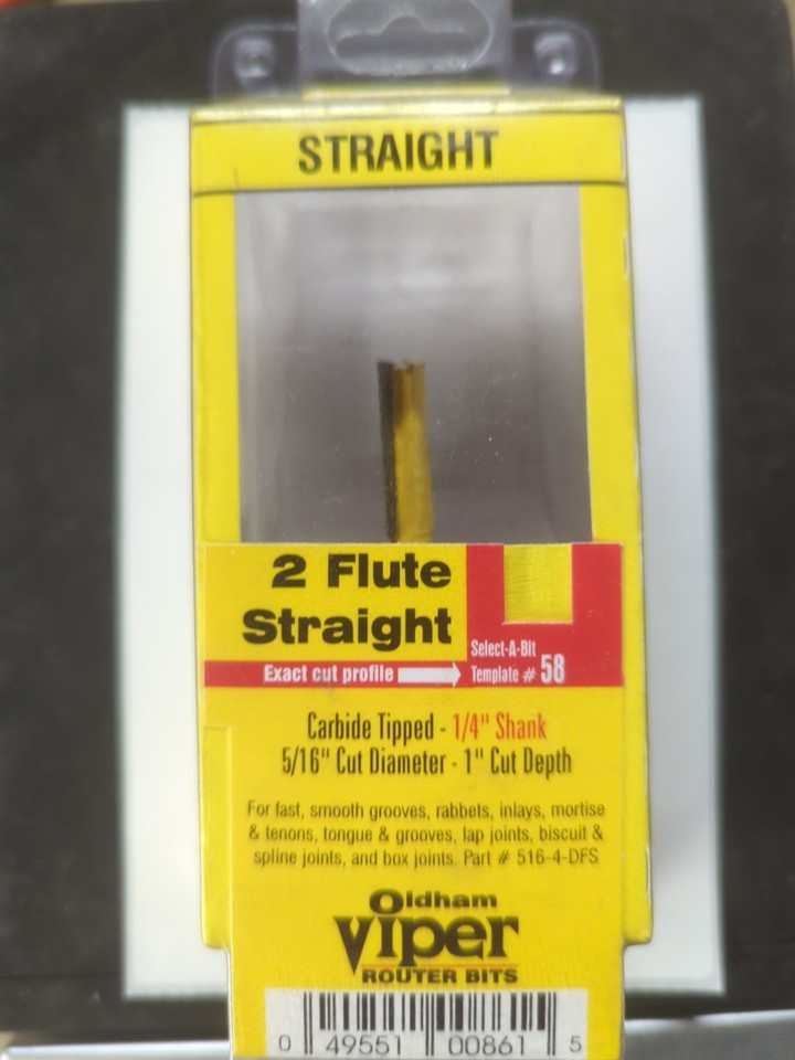 OLDHAM VIPER #58 ROUTER BIT 2 FLUTE STRAIGHT NEW | eBay