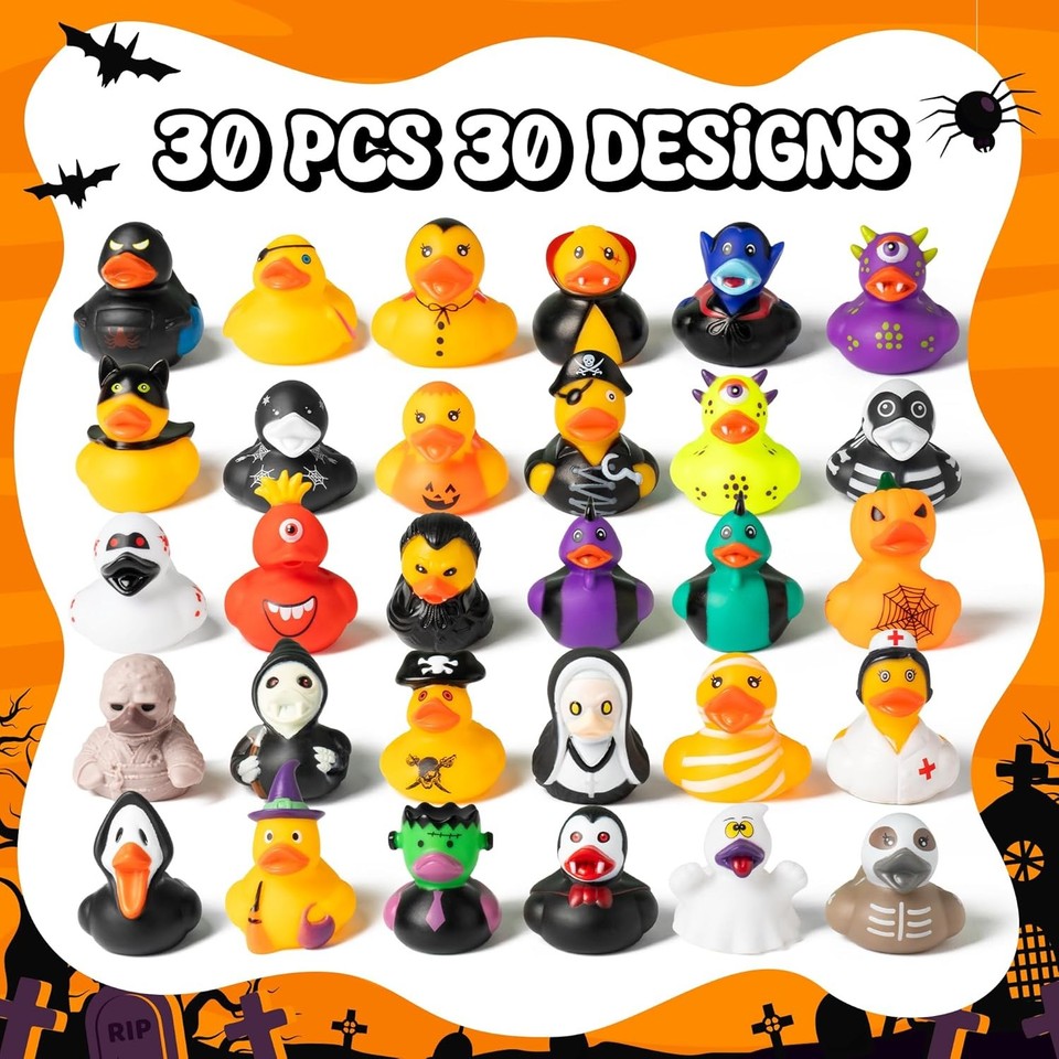 Haooryx Halloween Rubber Duck Toys - 30pcs Novelty Squeeze Ducks... | eBay