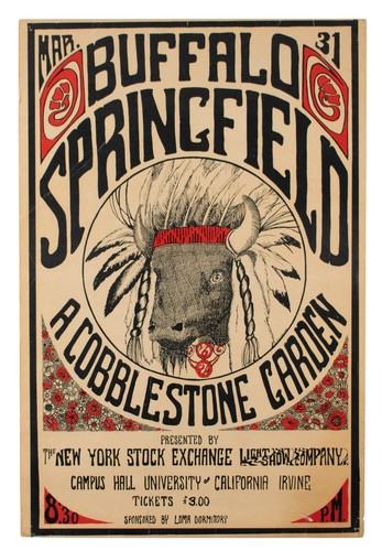 1967 BUFFALO SPRINGFIELD CONCERT POSTER WALL ART PRINT IRVINE ...