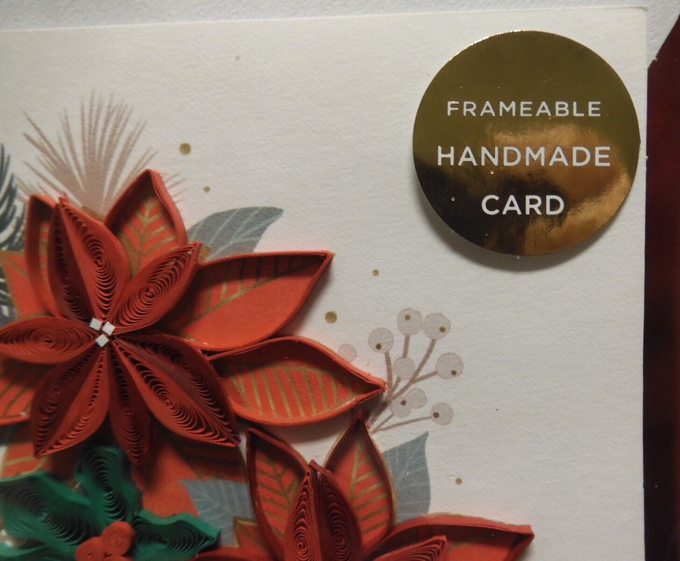 1 Hallmark Signature Card High Quality Christmas Quilling Red ...