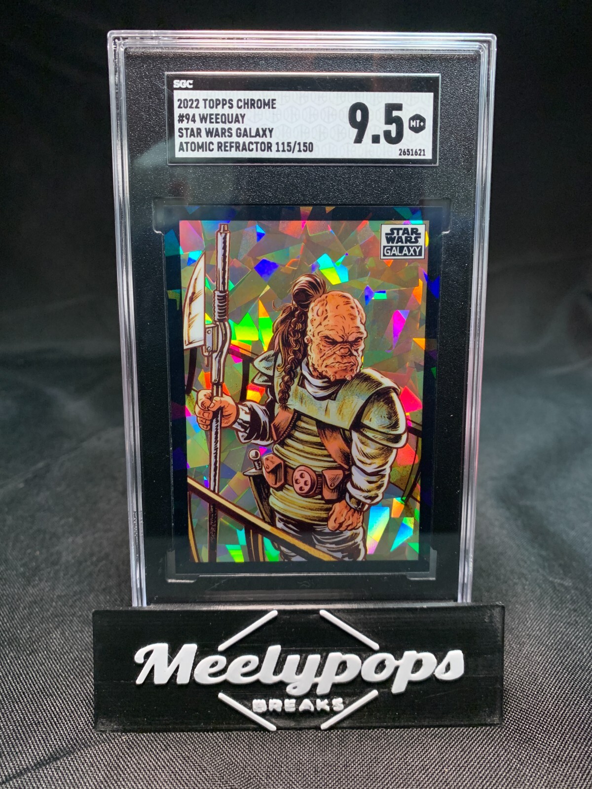 Star Wars Galaxy Topps Chrome 2022 Weequay #94 Atomic Refractor /150 ...