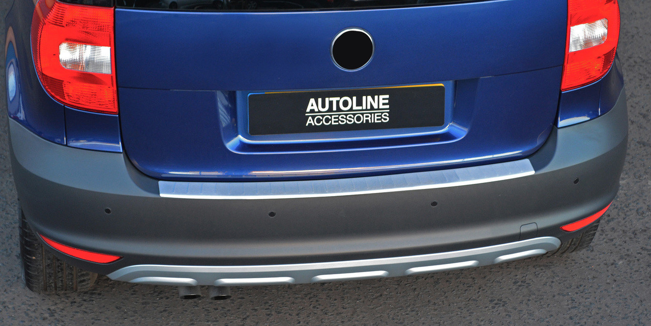 For Skoda Yeti (2009-13) - Rear Bumper Protector Scratch Guard Brushed ...