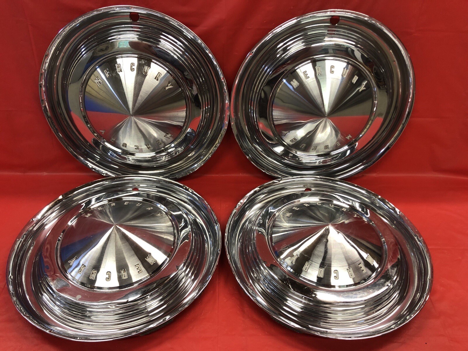 Vintage set of 4 1962–63 Mercury 14" hubcaps Montclair Monterey | eBay