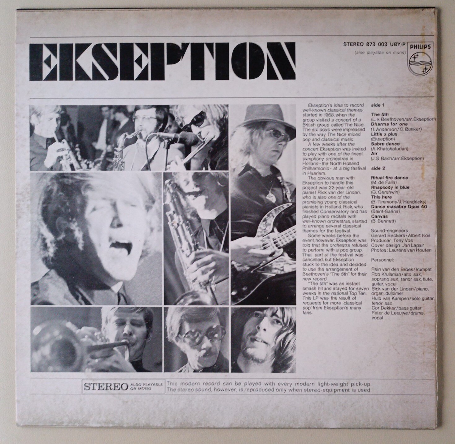 LP MUSICA ROCK Ekseption – Ekseption Philips Netherlands 1969 | eBay