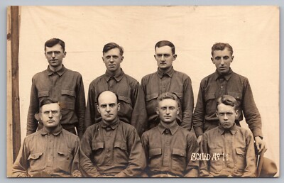 RPPC Group of WWI US Army Soldiers Squad No 11 Postcard | eBay