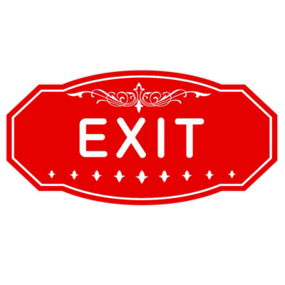 Exit Victorian Sign (Red) - Small 3" X 6" | eBay