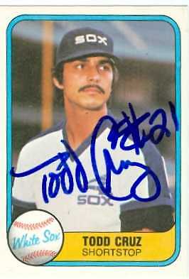 Todd Cruz autographed baseball card (Chicago White Sox) 1981 Fleer #341 ...