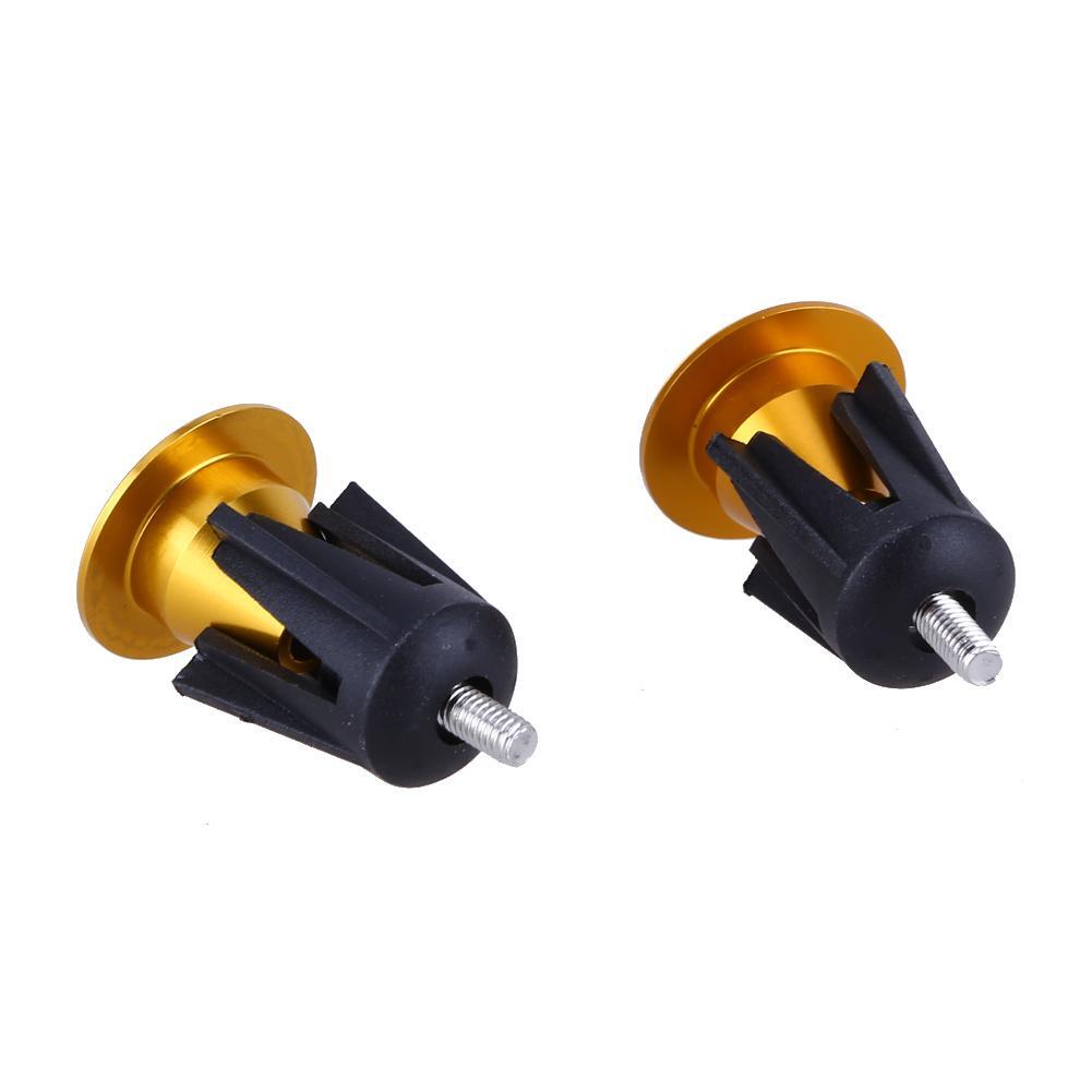One Pair Bike Bicycle Aluminum Handlebar Grips Handle Bar Cap gold AU ...