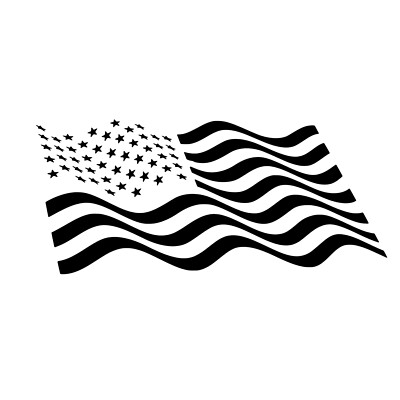 American Wavy Flag stencil FREE SHIPPING - Reusalble Pattern - 10 Mil ...