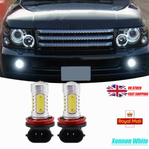 FOR Range Rover Sport L320 -H11 Fog Light Bulbs 6000k Bright White LED ...