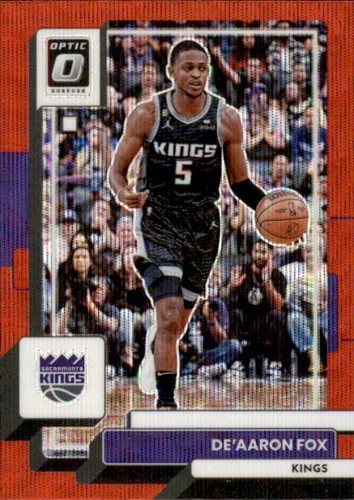 De'Aaron Fox 2022-23 Donruss Optic Red Wave Prizm #130 Sacramento Kings ...