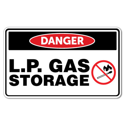 Danger LP Gas Storage Flammable Sticker Decal Safety Sign Car Vinyl ...