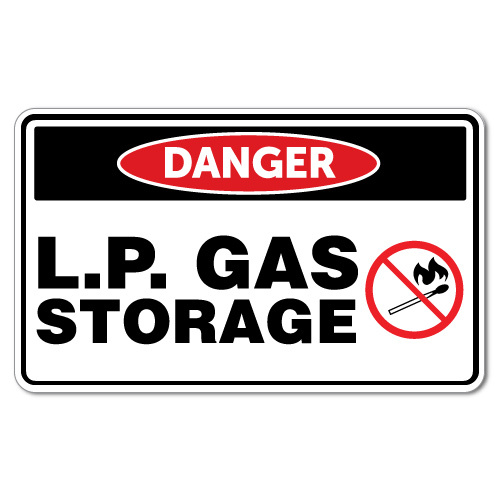 Danger LP Gas Storage Flammable Sticker Decal Safety Sign Car Vinyl ...