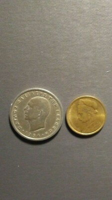 1954 GREECE 5 APAXMAI AND 1 1976 APAXMAH COINS! CC859XXX | eBay