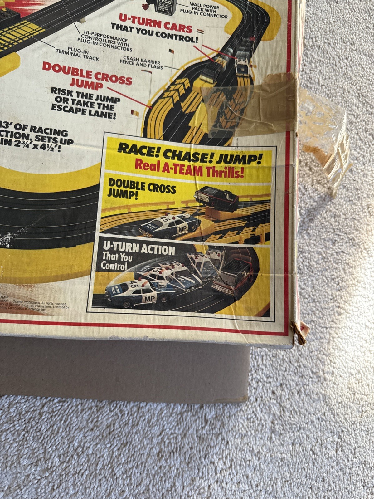 Vintage TYCO A-Team Slot Car Action Race Track - BOX ONLY | eBay